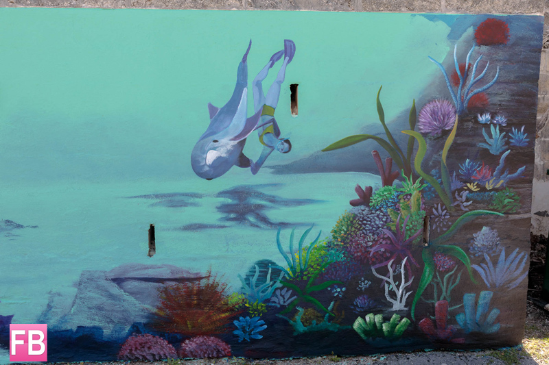 Photos & Video: Artist Creates Ocean Sea Life Mural - Forever Bermuda
