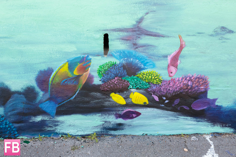 Photos & Video: Artist Creates Ocean Sea Life Mural - Forever Bermuda